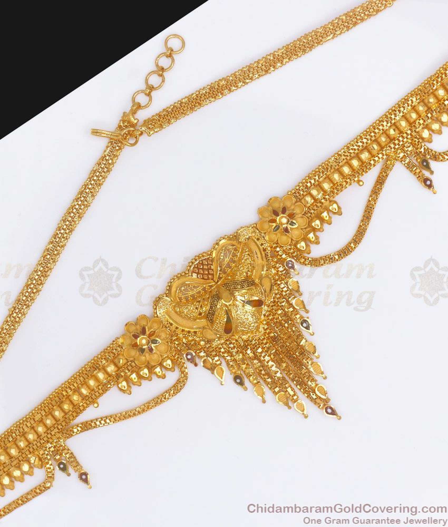 Grand Meenakari Pattern Forming Hip Chain Collections 2 Gram Jewelry HC1030