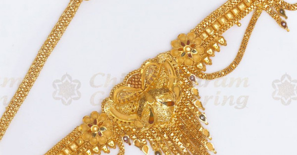 Grand Meenakari Pattern Forming Hip Chain Collections 2 Gram Jewelry HC1030