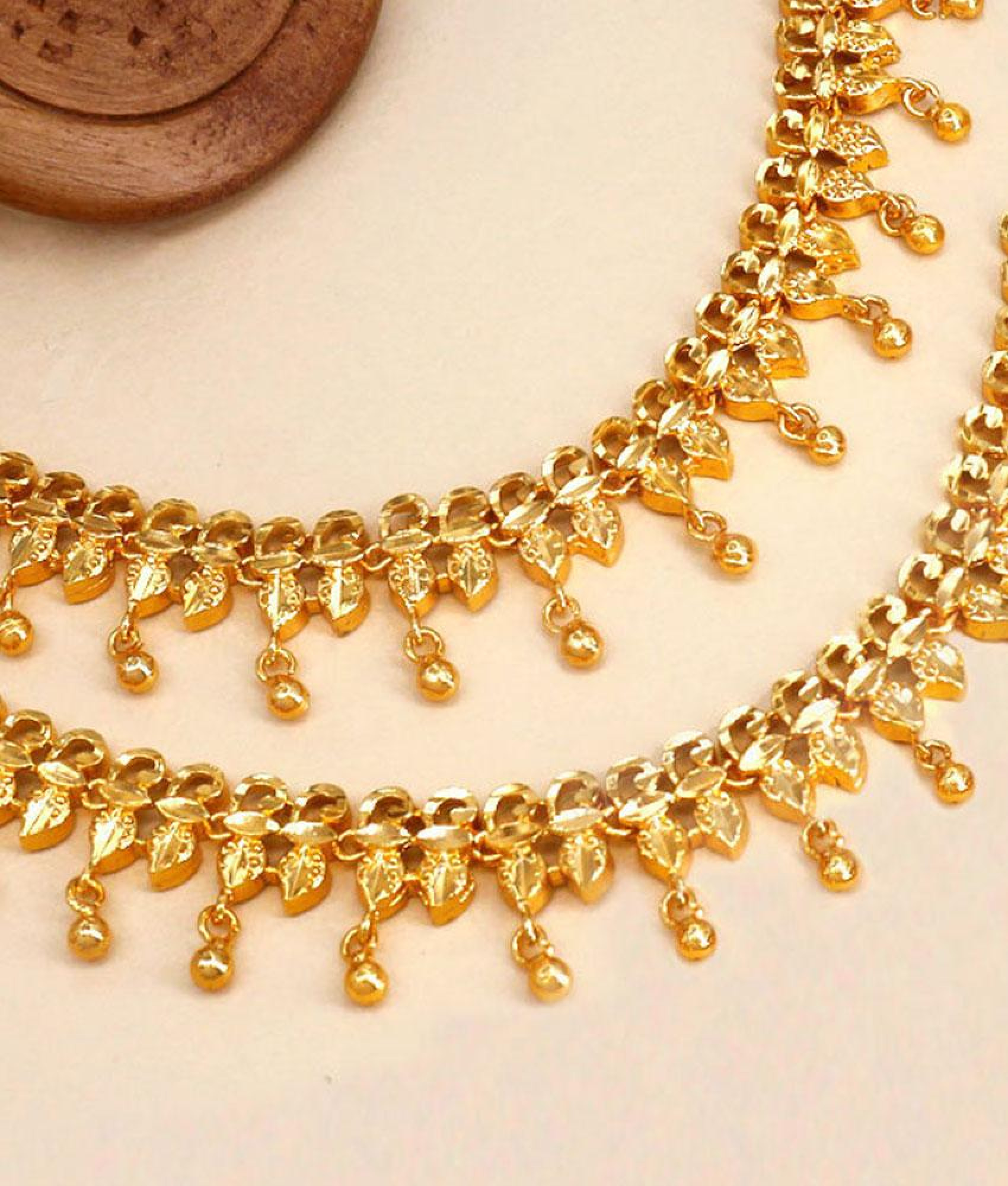 Latest Gold Imitation Maatal Kerala Bridal Designs With Hanging Beads ...