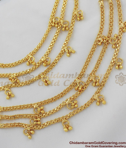 Elegant Gold Maatal Design With White Pearls Two Line Hair Chain Buy ...