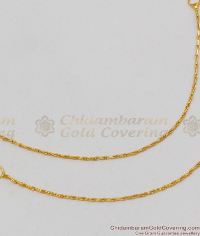 Double Line Gold Matilu Design With Multi Color Beads Hair Chain Buy ...