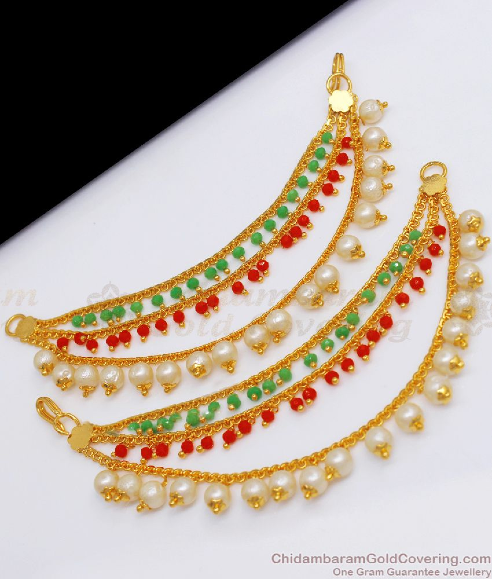Gold Maattal With Multi Pearls Design Buy Online MATT99
