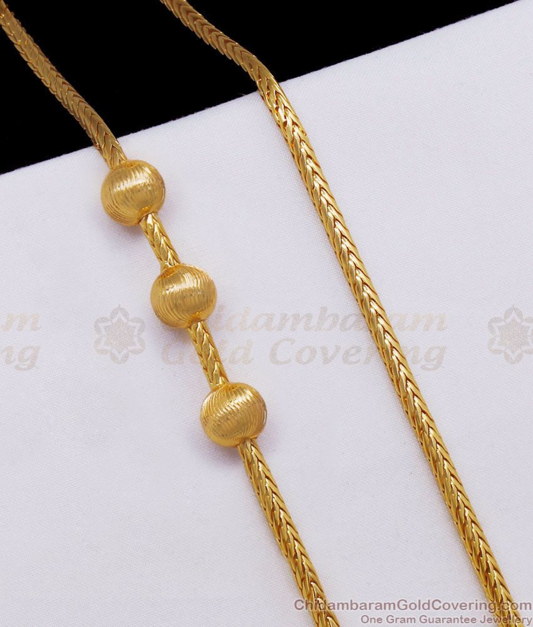 Buy 30 Inch Long 1 Gram Gold Mugappu Thali Kodi Chain MCH1025-LG