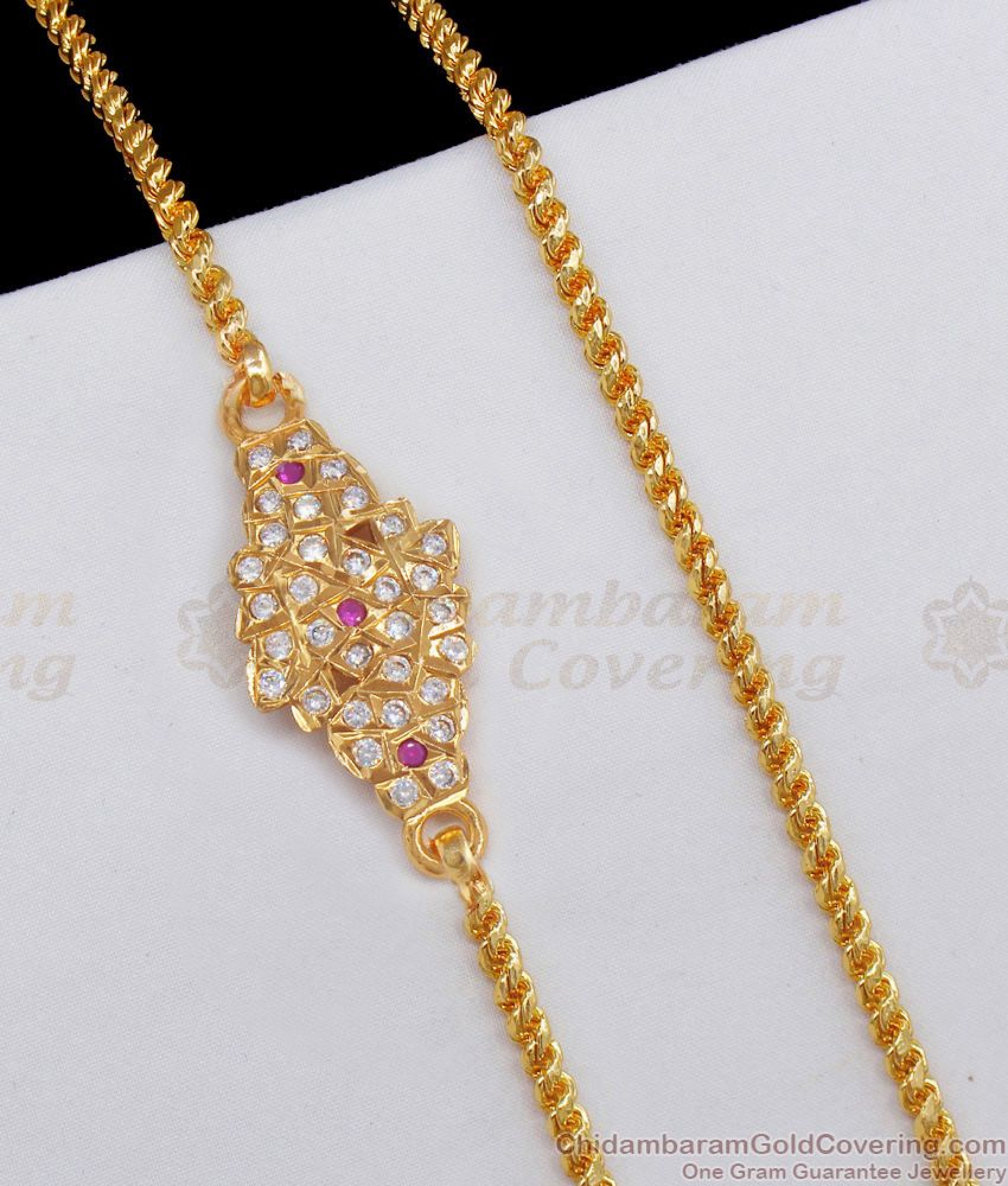 Buy Unique Design Impon Single Line Mugappu Thali Chain MCH1082