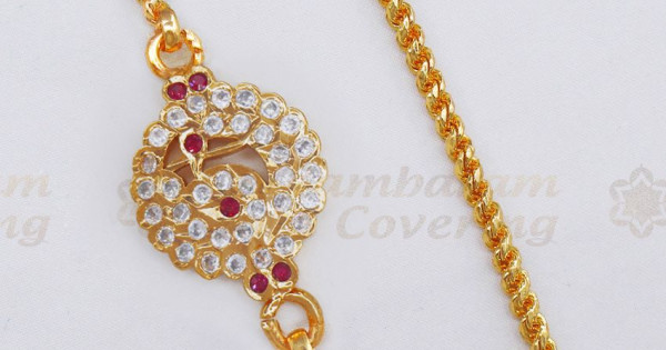 Peacock Design Impon Single Line Mugappu For Married Women MCH1093