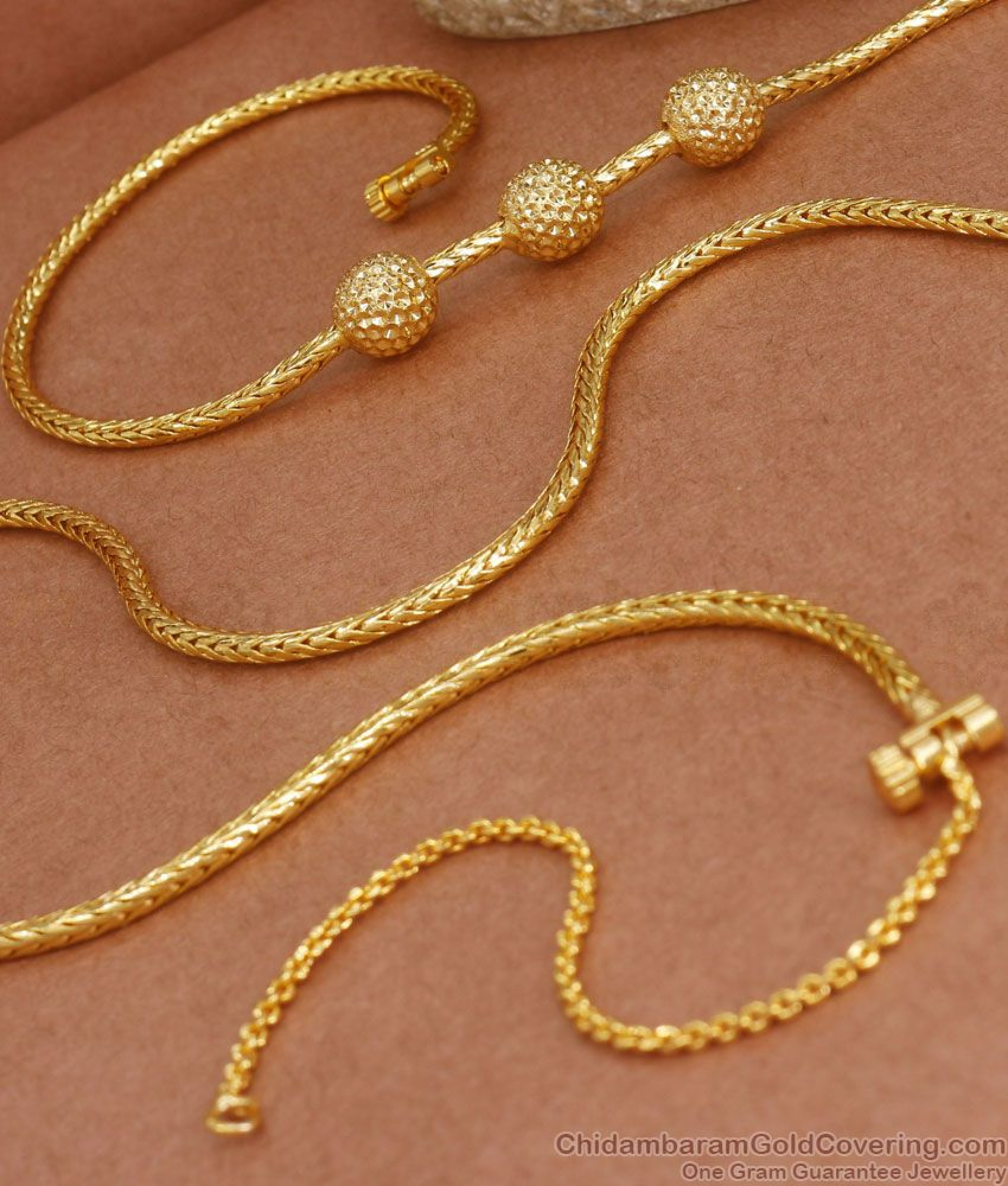 30 Inches Long Gold Malaysian Thali Mugappu Ball Design Shop Online ...