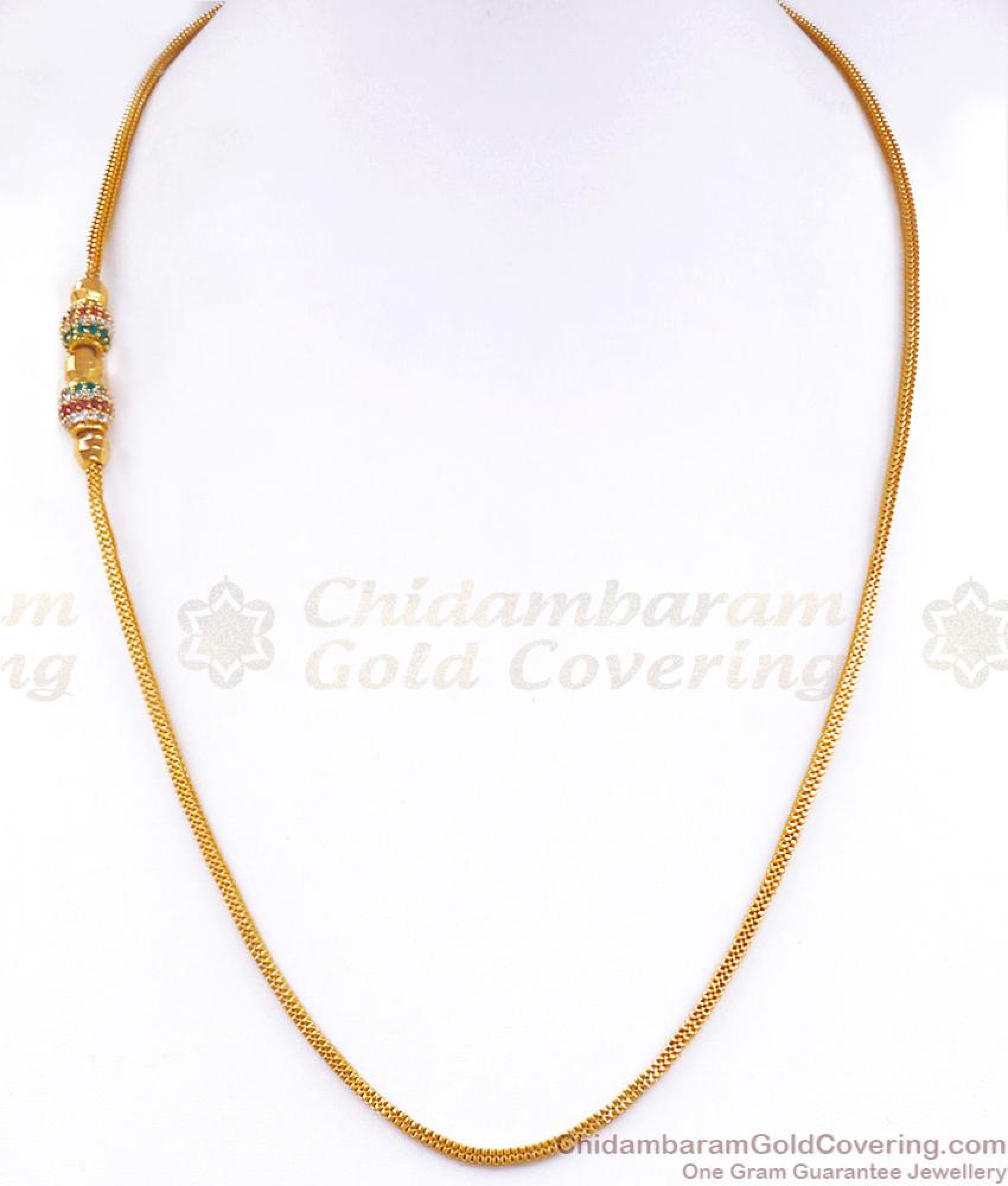 Artistic Gold Imitation Mopu Chain Multi Stone Ball Designs Thali ...