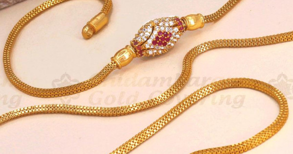 Diamond Mugappu Thali Chain Imitation Jewelry MCH1314