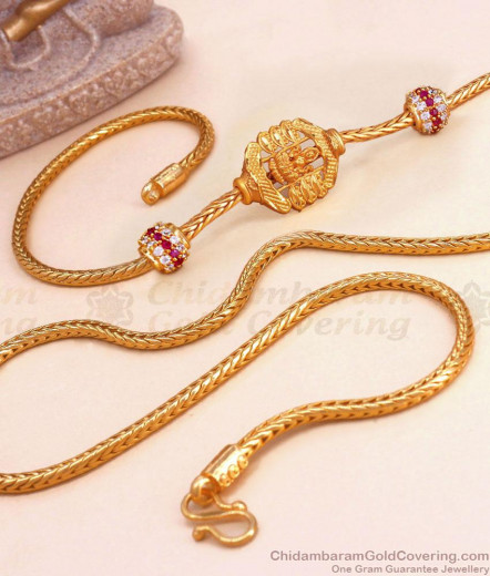 Full Circle White AD Stone Traditional Mugappu Thali Chain Design For ...