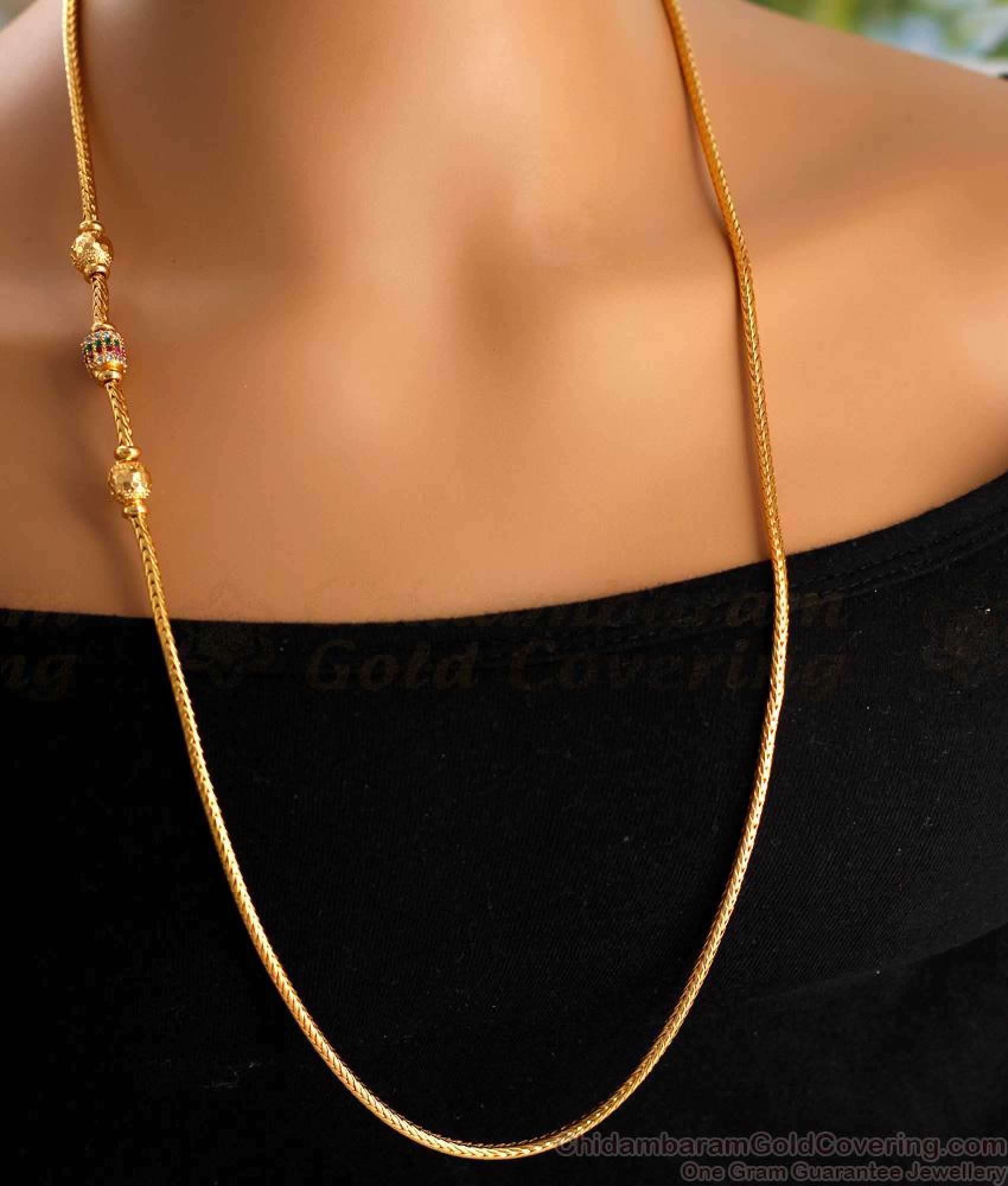 30 Inch Long Traditional Ball Mugappu With Stone For Married Women ...