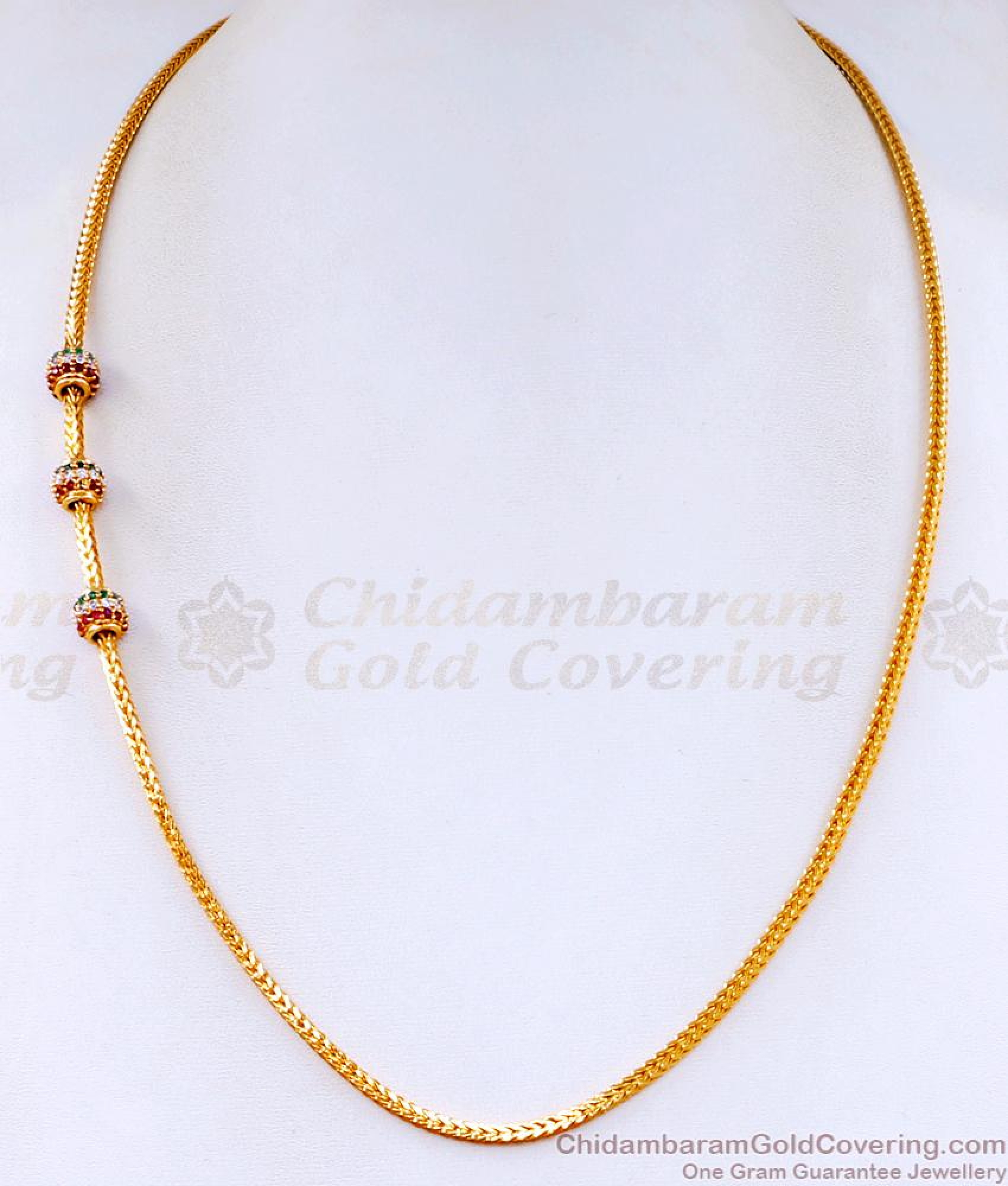 Latest Multi Stone Ball Pendant Mopu Chain For Women MCH1552