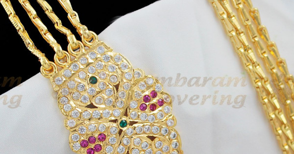 Big Impon Four Line Mopu Chain Design Side Pendant For Married Women ...