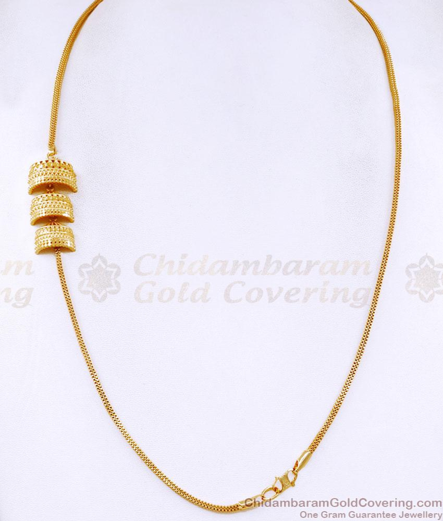 Stylish Gold Imitation Plain Mugappu Thali Design For Function Wear MCH1710