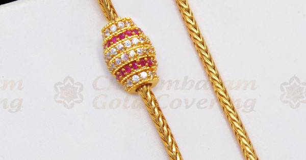 Latest Cylindrical Shaped Multi Stone Side Pendant Mopu Chain MCH1001