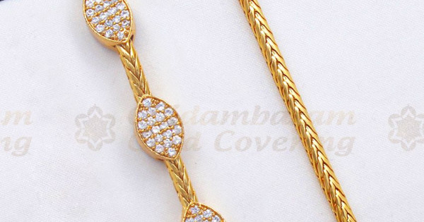 Trendy Double Color Side Pendant Gold Chain Shop Online MCH1010