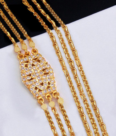 Cute Design Original Impon Dollar Mugappu Thali Chain MCH971
