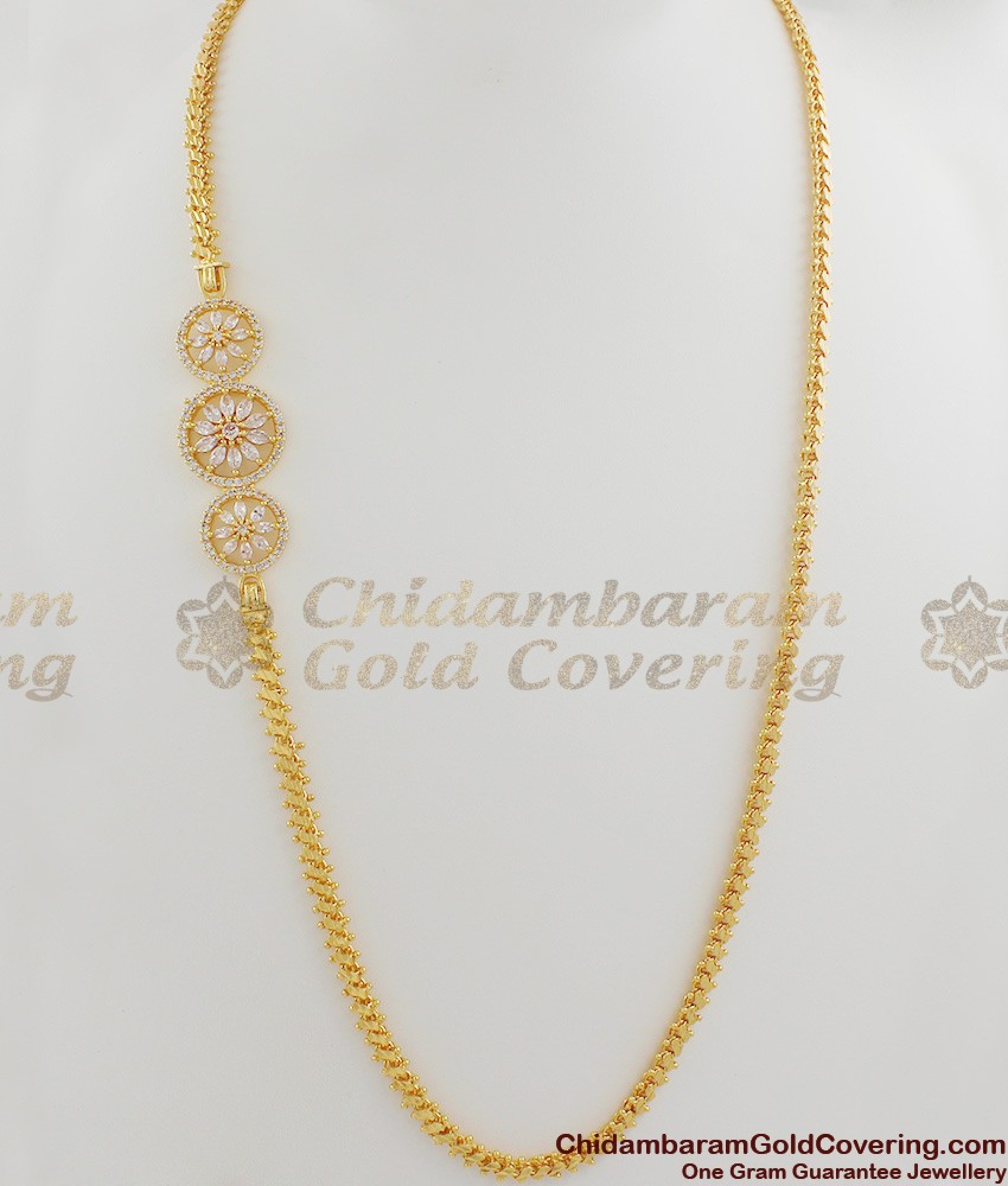 New Model Big Flower Design Mugappu Gold Chain MCH149