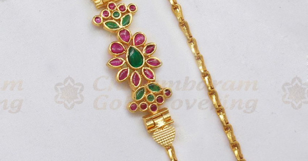Kemp Stone Traditional Mugappu Designs Wheat Chain for Thali MCH807