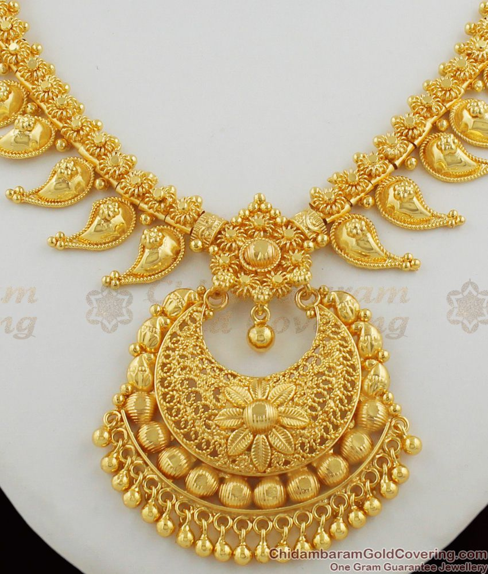 Grand Heavy Gold Plated Necklace Collection Traditional Kerala Jewelry ...