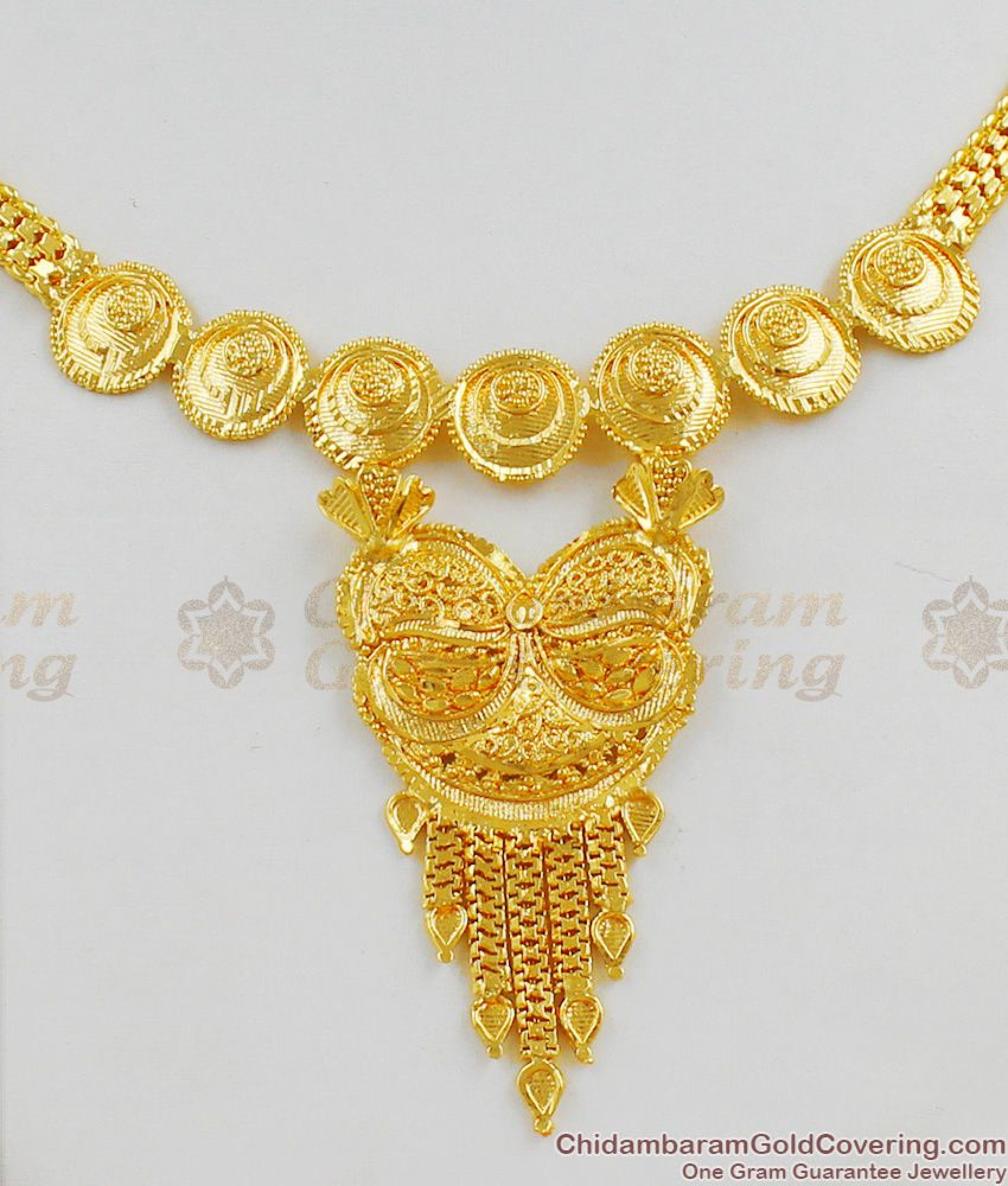 Calcutta Design Pure Gold Short Necklace Bridal Wear Jewellery For ...