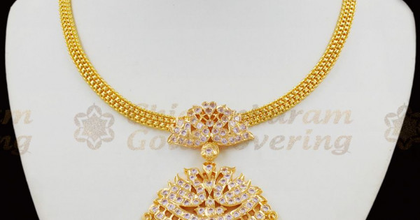 White Gati Peacock Pattern Traditional Big Five Metal Attigai With ...