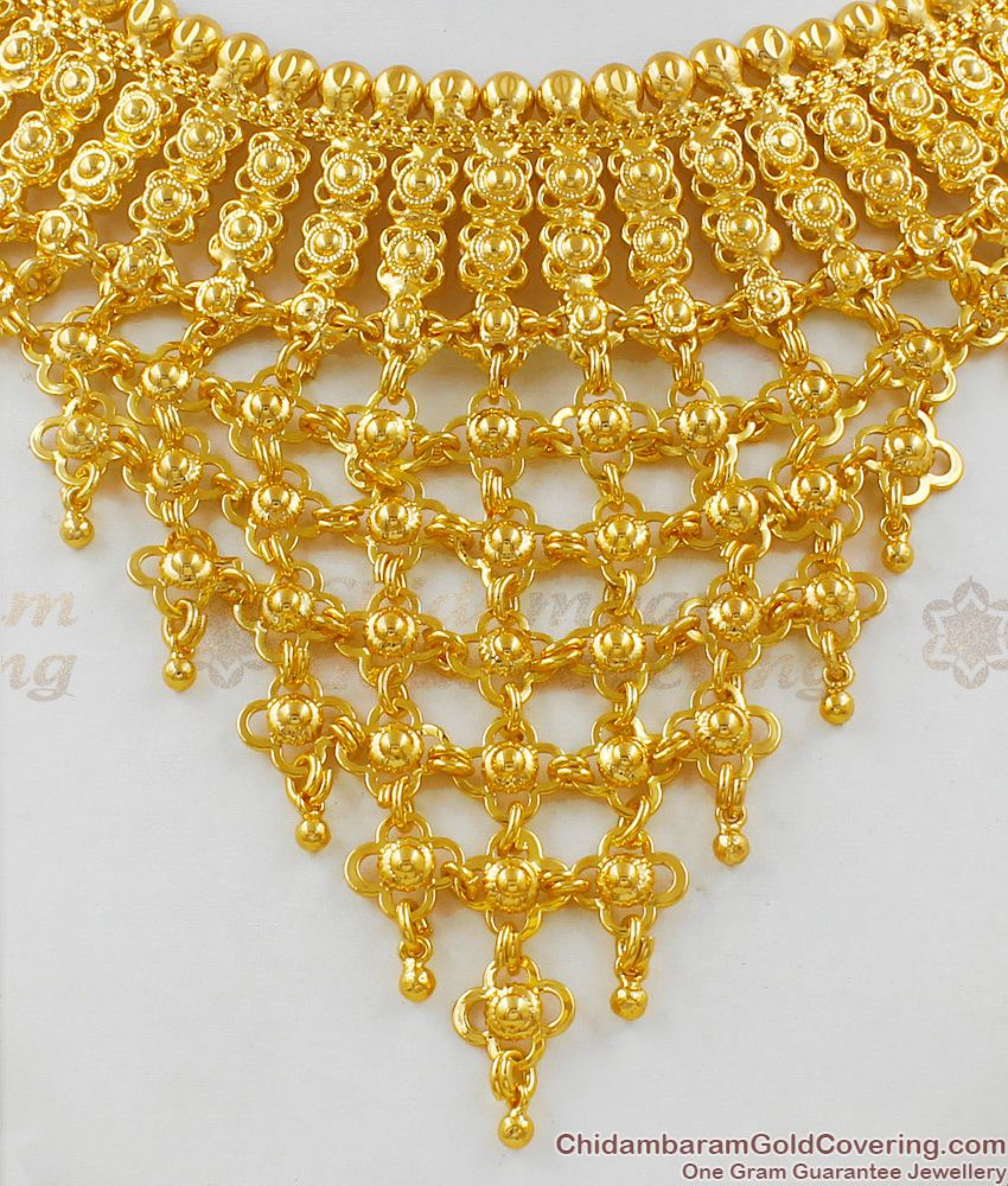 Amazing High Vision Net Pattern Gold Plated Bridal Wear Choker Necklace ...