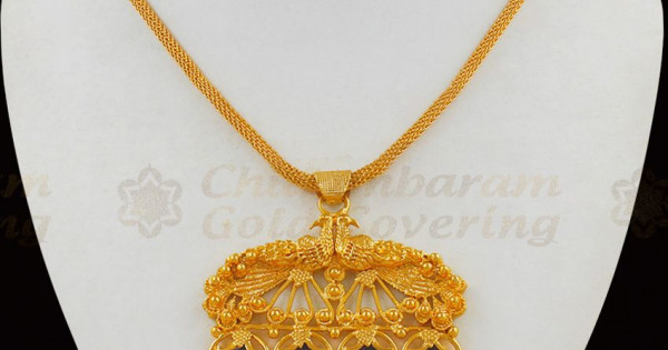 Palakka Peacock Dollar Gold Necklace Kerala Design Bridal Wear ...