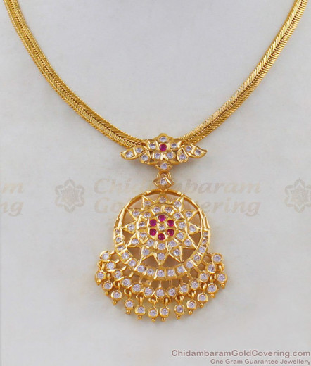 Buy Online One Gram Gold Old Model Attigai Necklace Designs Marriage ...