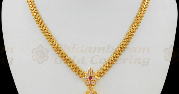Buy Traditional Attigai Designs Gold Necklace South Indian Jewellery ...