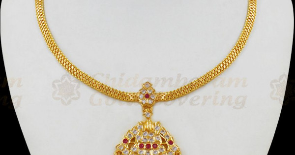 South Indian Naan Patti Laxmi Necklace Designs One Gram Gold Jewelry ...