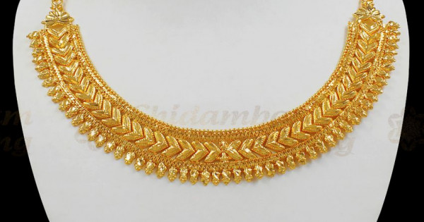 Traditional Calcutta Design Gold Necklace Jewelry Buy Online NCKN1917