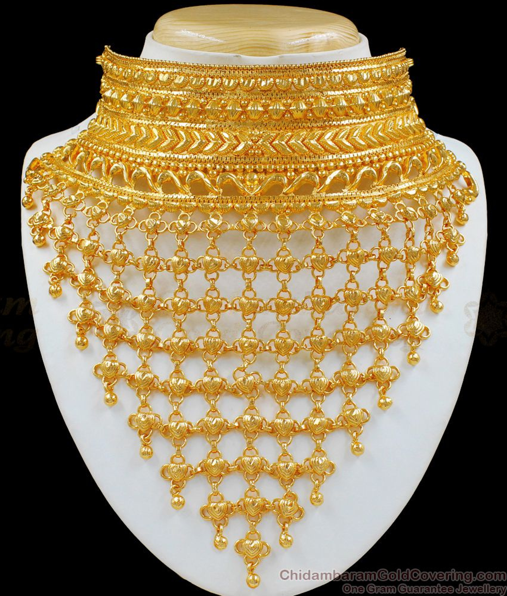Grand Net Type One Gram Gold Necklace Designs Bridal Collection Buy ...