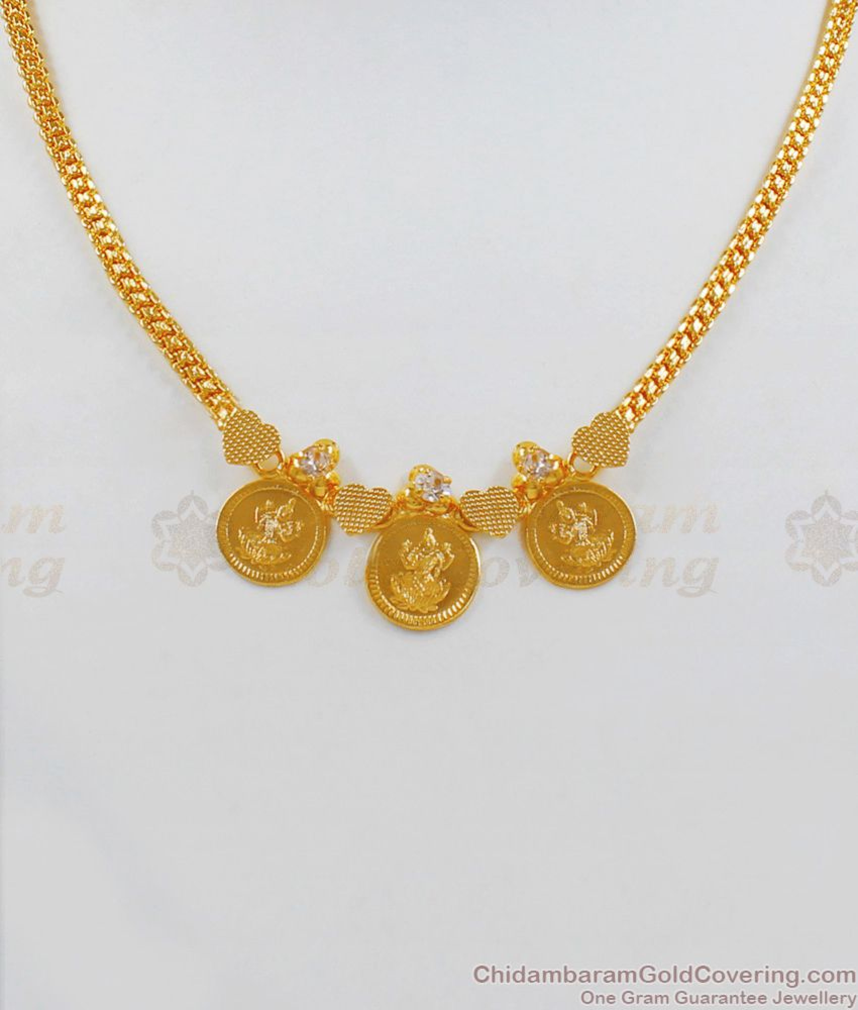 Lakshmi Coin Design Gold Necklace For Traditional Wear NCKN1963