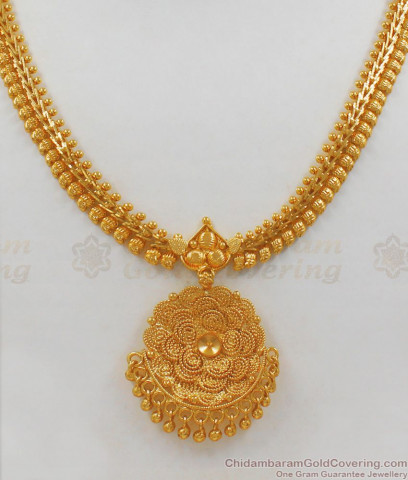 South Indian Traditional Kerala Pattern Mullai Trendy Designed Gold ...
