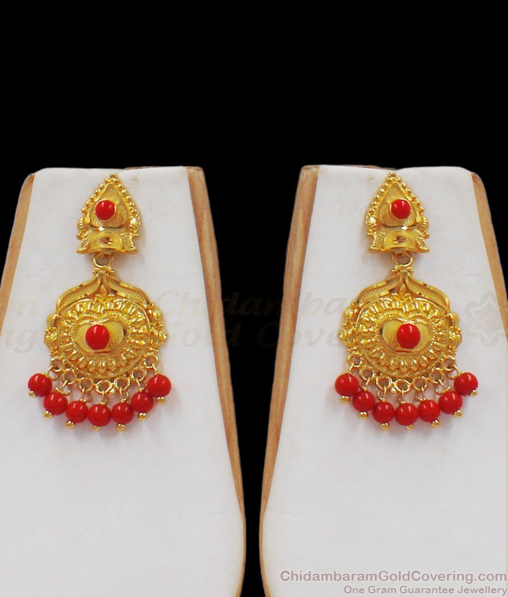 Buy Delightful Pavala Muthu Gold Forming Necklace With Earrings NCKN2074