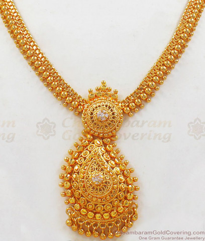 Single Line Kerala Elakkathali Choker Necklace Bridal Jewelry NCKN1075