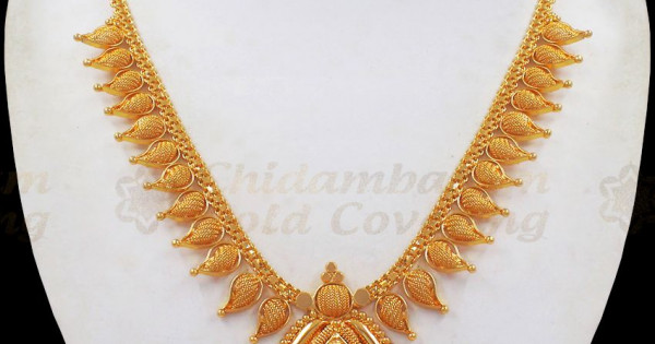 Stylish Net Pattern White Stone Gold Necklace Collections NCKN2434