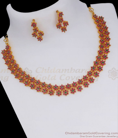 Full Ruby Stone Peacock Design Mugappu Side Pendant Chain Collections ...
