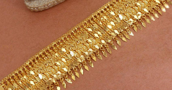 Gorgeous 4 Line Gold Pattern Elakkathali Necklace Kerala Design NCKN2623