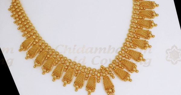 Buy One Gram Gold Designer Necklace Net Pattern Bridal Jewelry NCKN2639