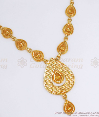 Kolkata Model 2 Gram Gold Necklace Design Bridal Collection NCKN2648