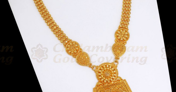 Grand Arabic Pattern Gold Necklace Royal Look NCKN2690