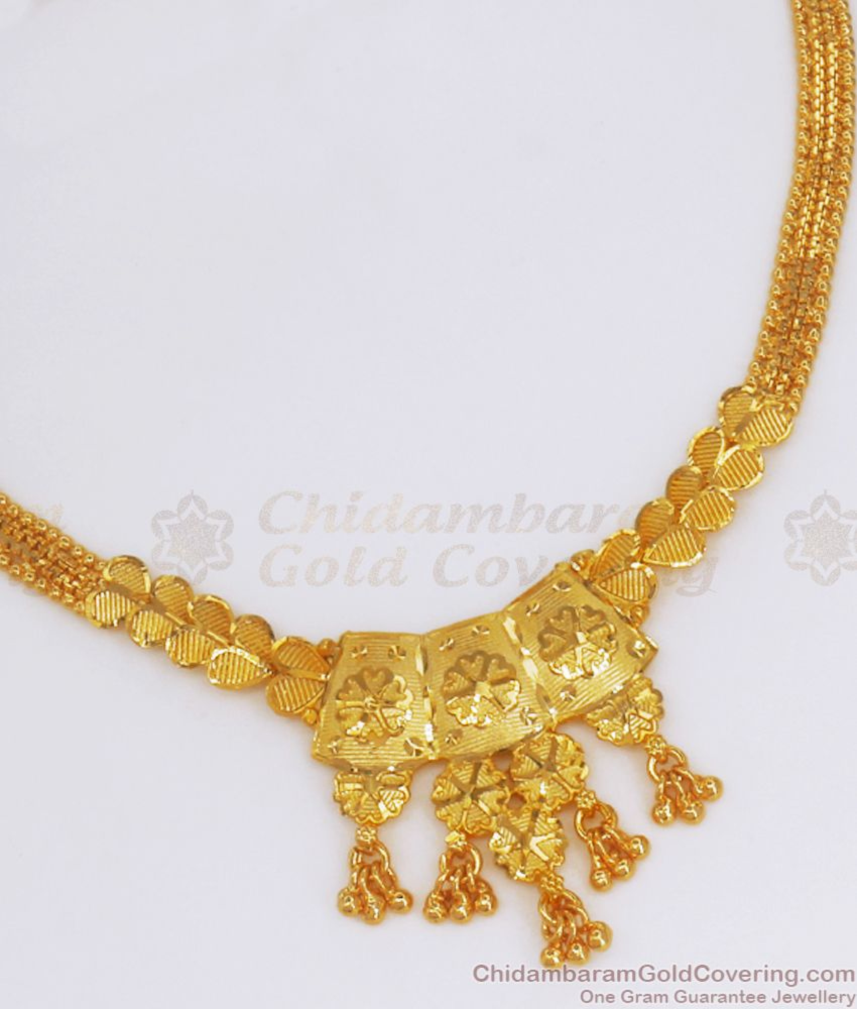 Pure Gold Tone Necklace Forming Jewelry Bridal Collections NCKN2732