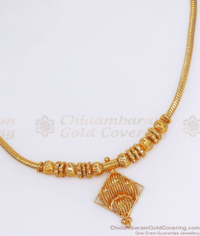 Stylish Gold Plated Necklace Ball Design Shop Online NCKN2754
