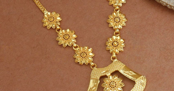 Unique Gold Imitation Necklace Bridal Wear Collections NCKN2921