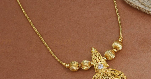 Floral Design Gold Plated Necklace White Stone Collections NCKN2943