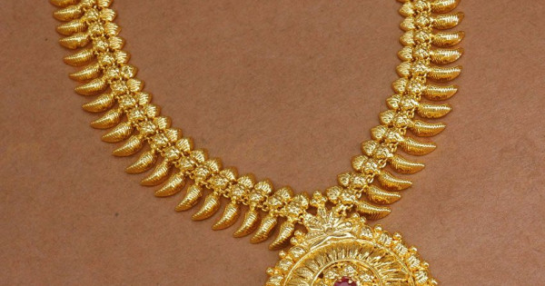 Gorgeous Bridal Wear Gold Plated Necklace Kerala Design NCKN2973