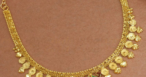 Premium Finish 2 Gram Gold Necklace Bridal Wear Collections NCKN2981