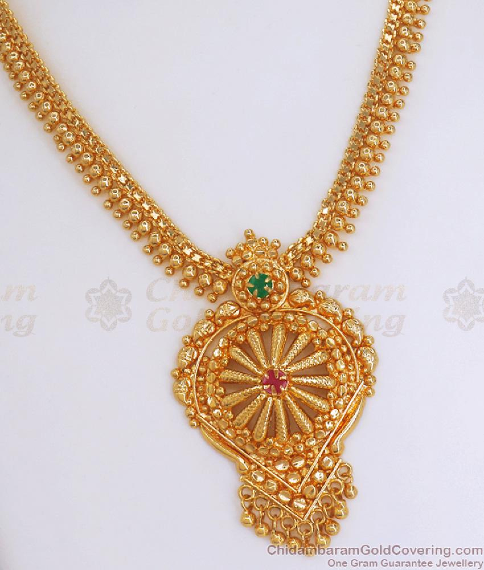 Premium Gold Tone Necklace Womens Bridal Collections With Multi Stone ...