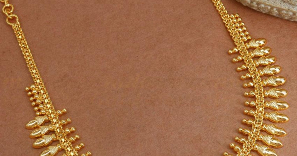 Traditional Kerala Gold Plated Necklace Floral Bridal Collections Shop ...